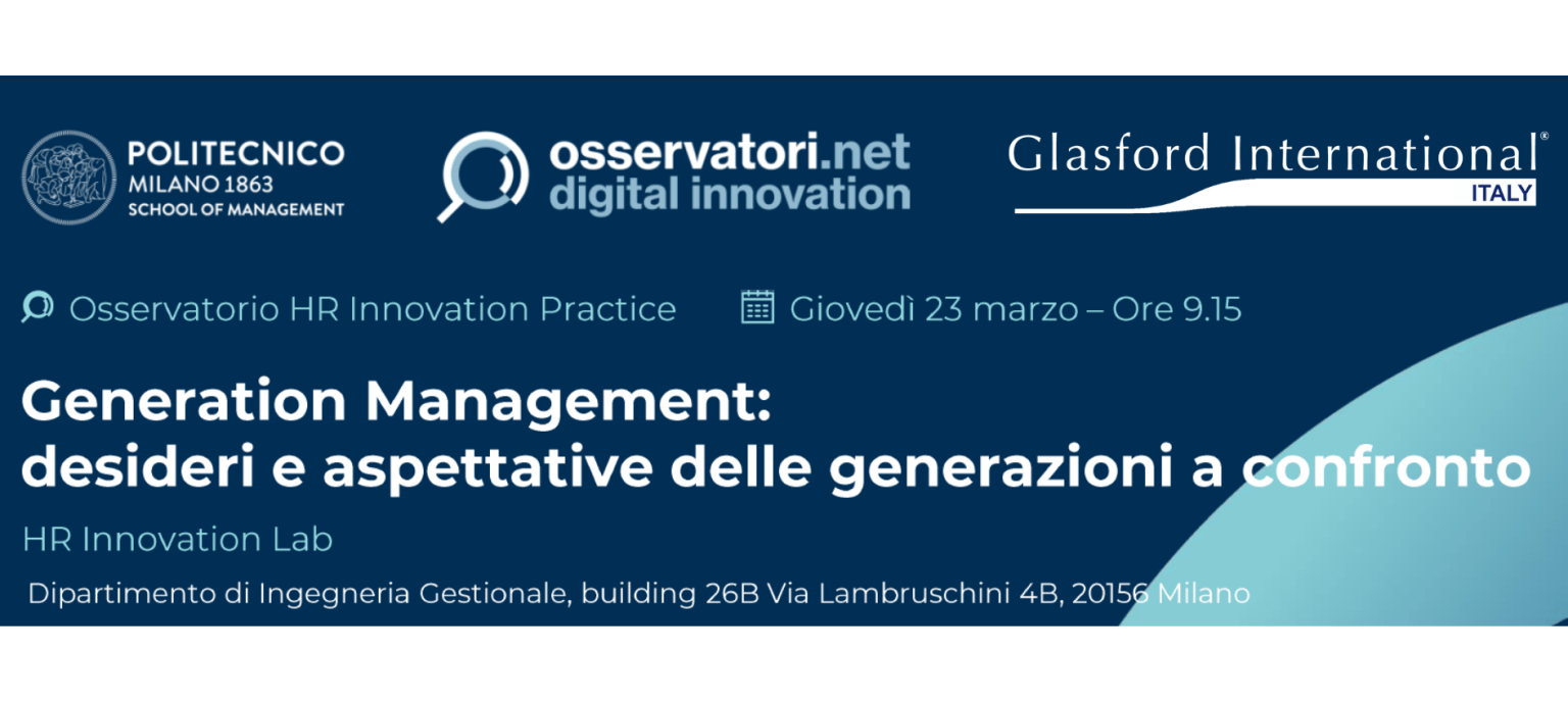 Generation Management: desideri e aspettative delle generazioni a ...
